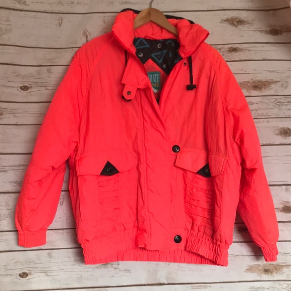 climate zone | Jackets & Coats | Climate Zone Vintage Neon Puffer Ski ...